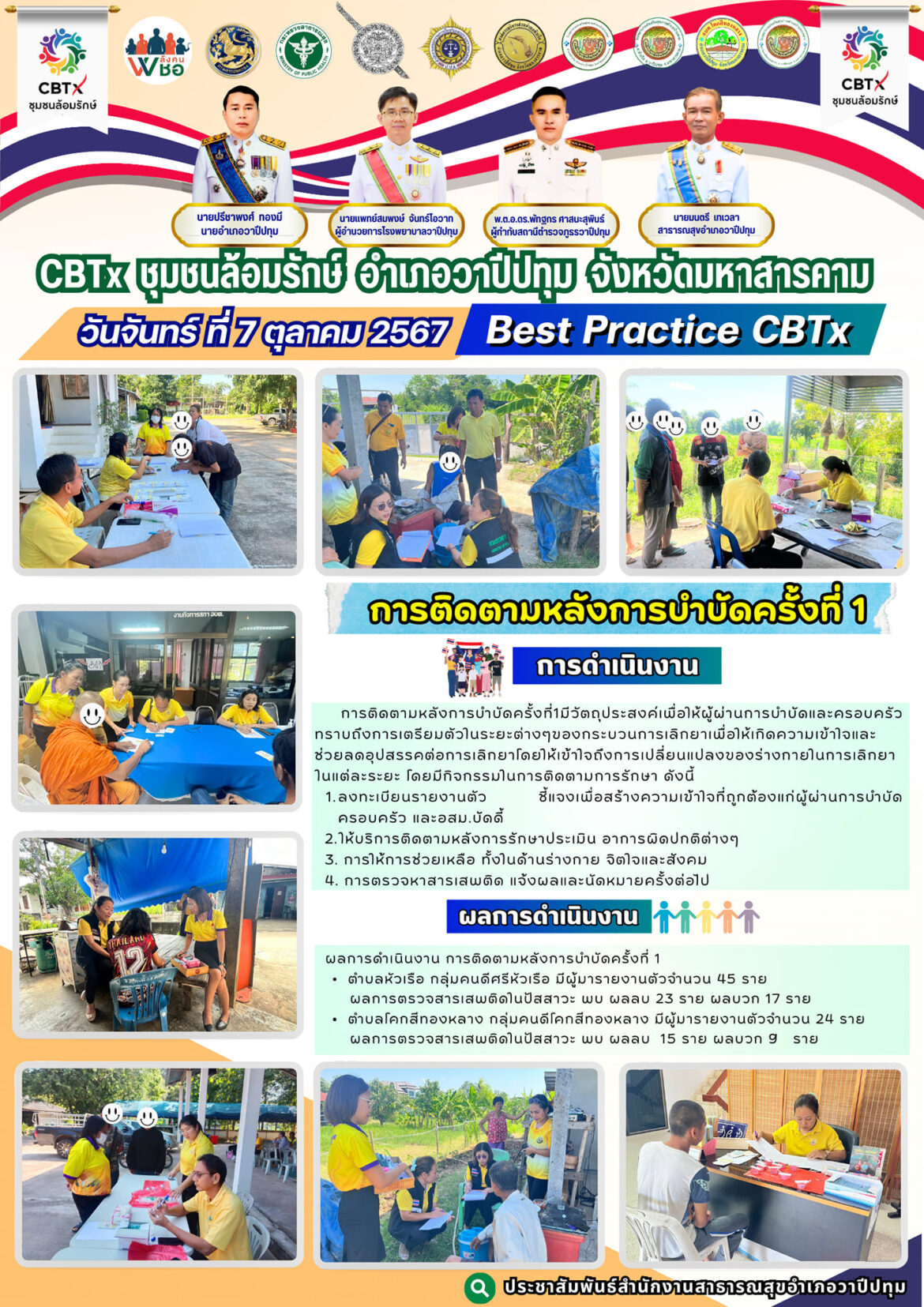 สำนักงานสาธารณสุขอำเภอวาปีปทุม – ตำบลหนองแสง อ.วาปีปทุม จ.มหาสารคาม (รหัสหน่วย 00453)